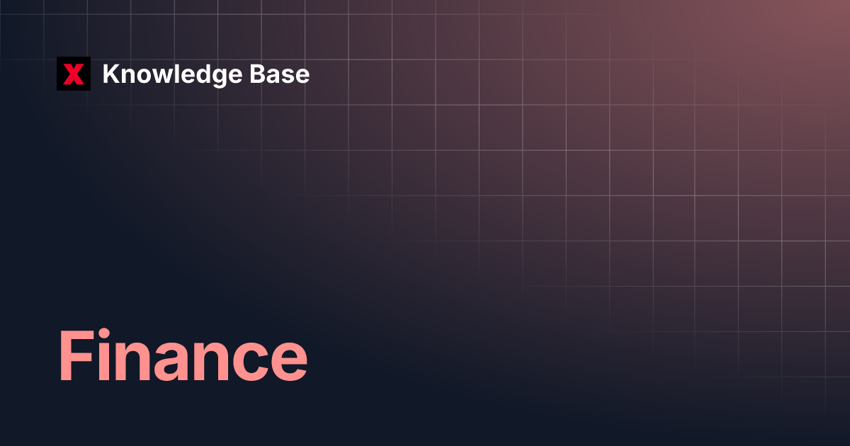 Finance | Knowledge Base