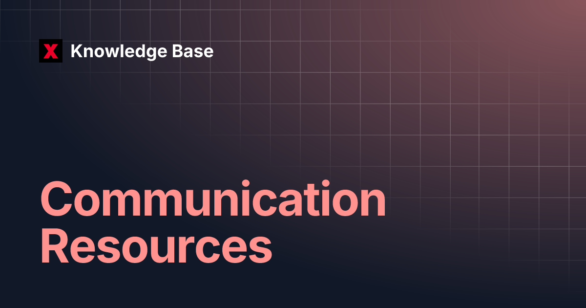 Communication Resources | Knowledge Base